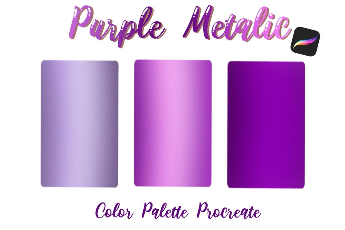 Lila Metallic Procreate Farbpalette Sofortiger Download | Etsy