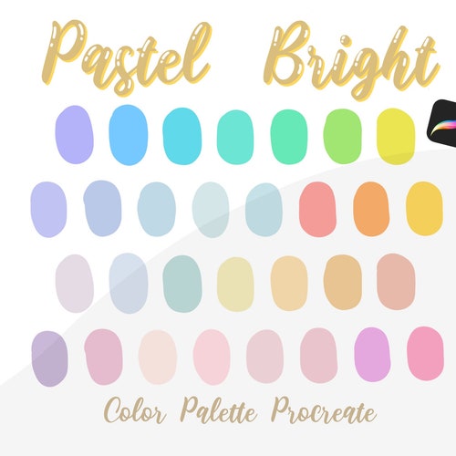 Pastel Goth Procreate Color Palette Lettering Digital Art - Etsy Canada