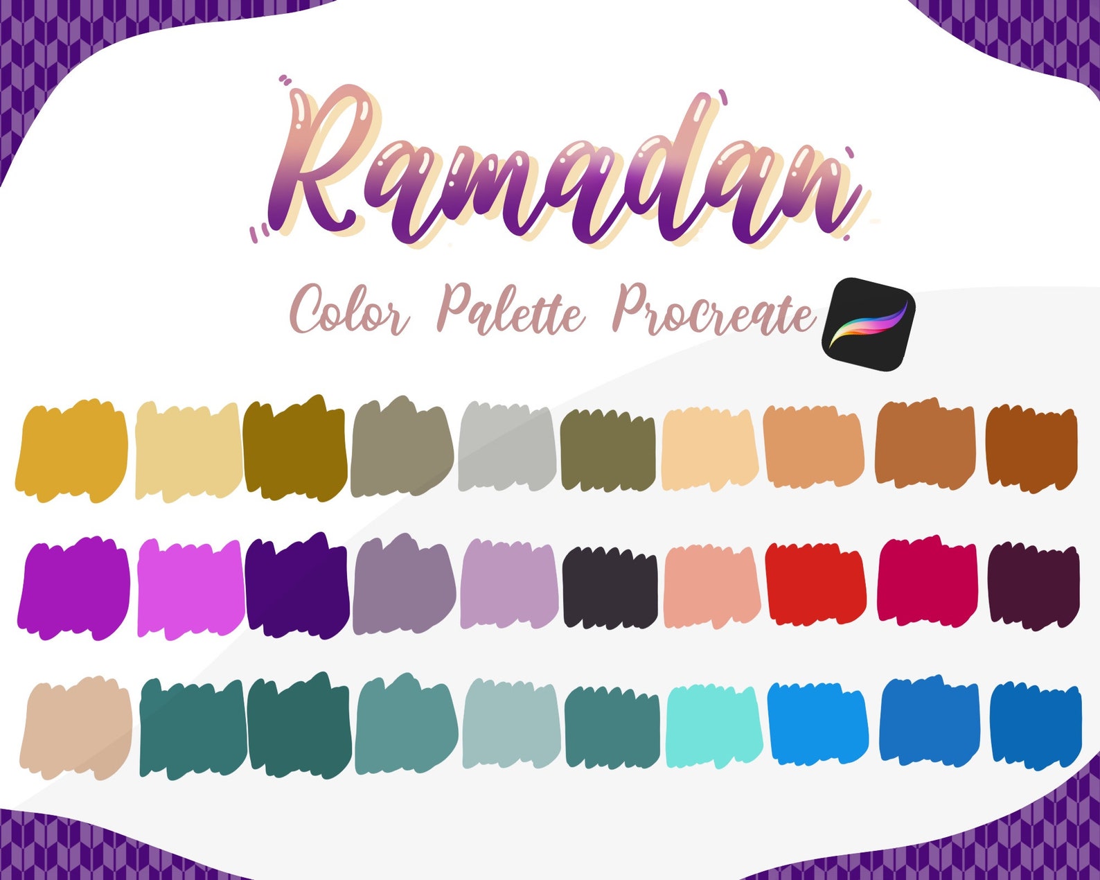 Ramadan Procreate Color Palette / Instant Download / Procreate - Etsy ... Ramadan Procreate Color Palette / Instant Download / Procreate - Etsy ...