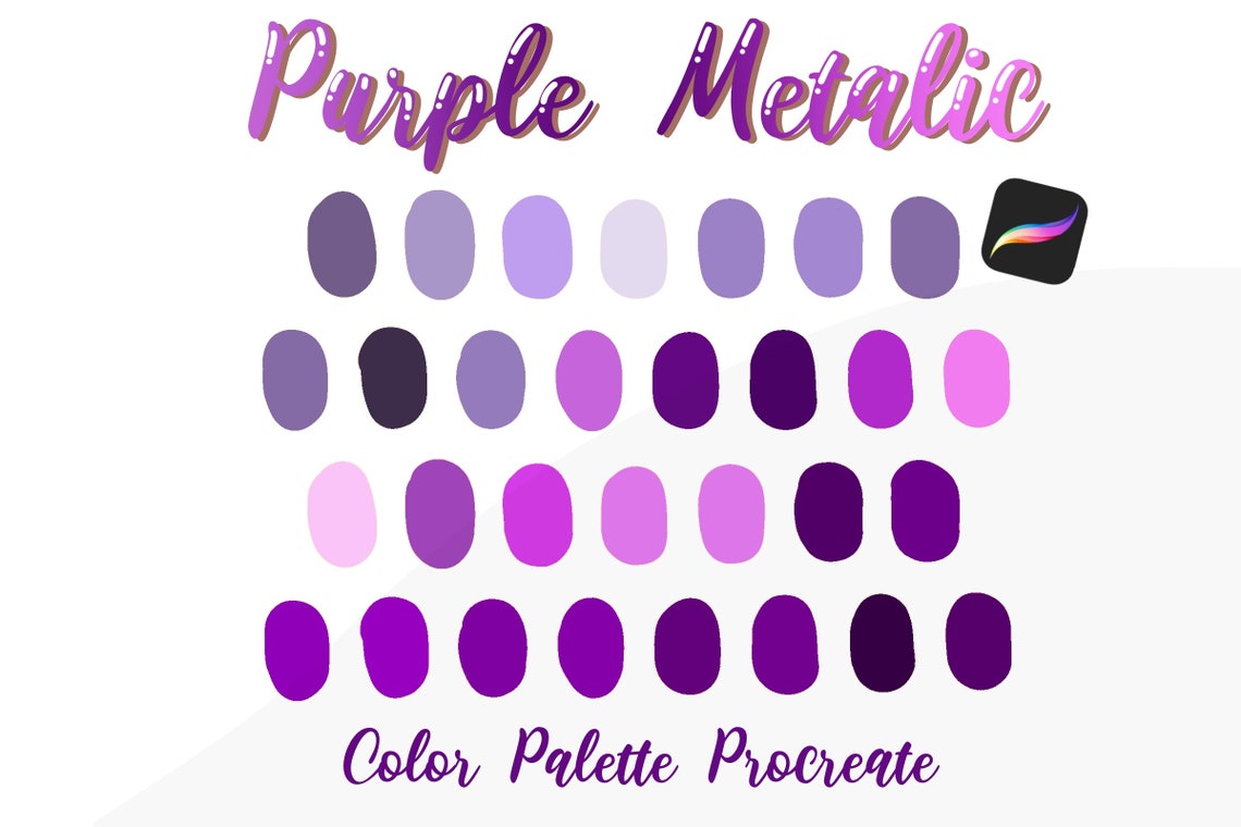Lila Metallic Procreate Farbpalette Sofortiger Download | Etsy