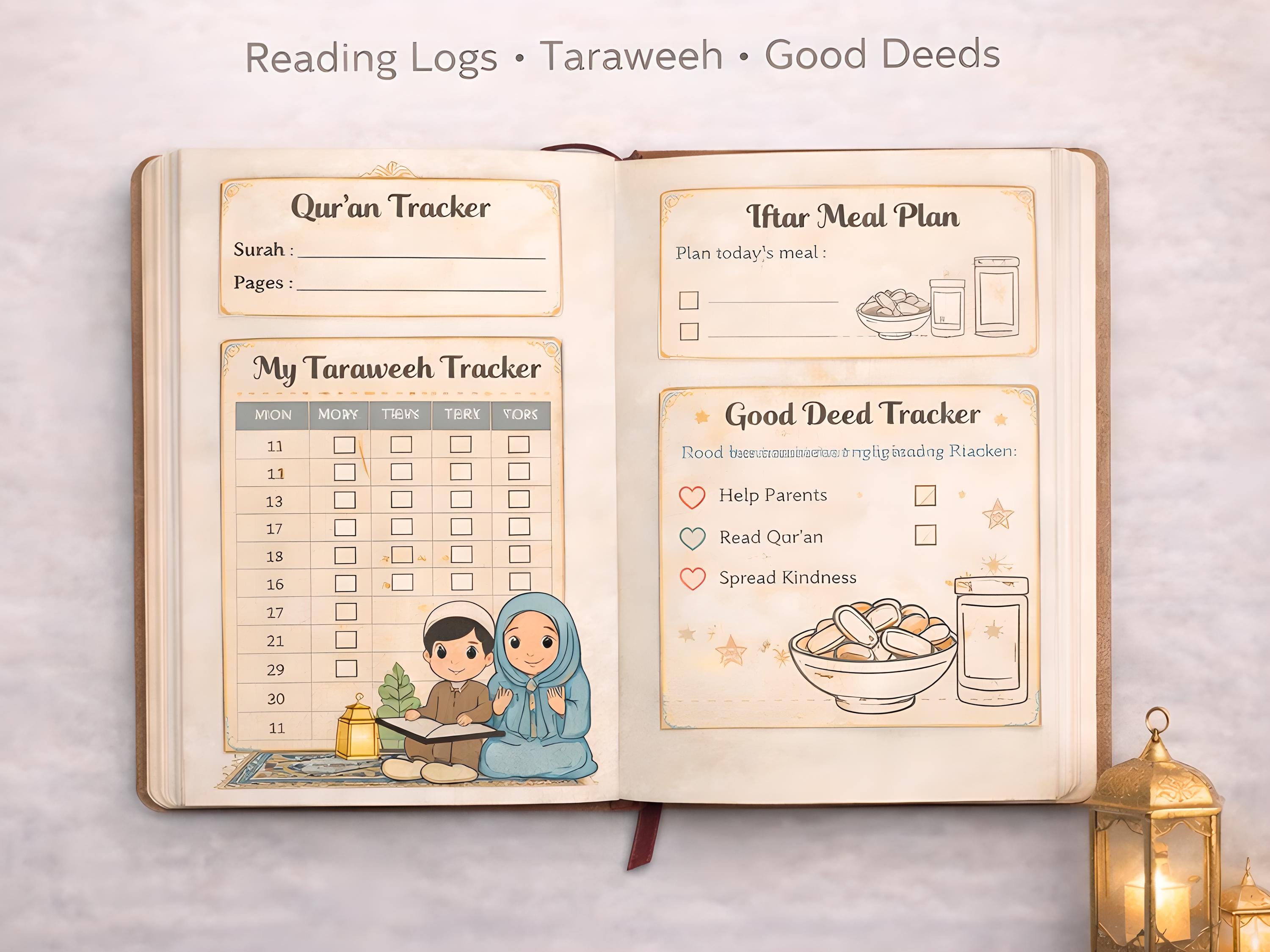 Digital Ramadan Planner Printable for Kids: Fun Muslim Activities ...