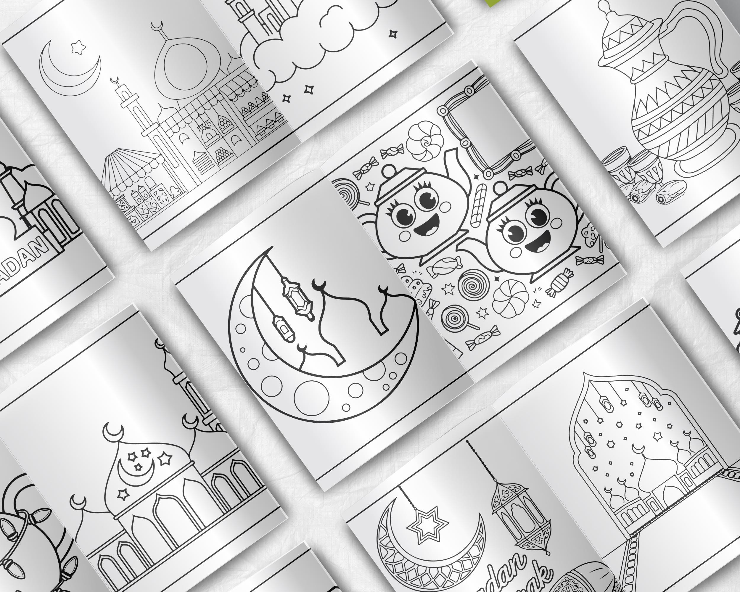 100 Page Kids Ramadan Activity Book Printable, Islamic Workbook With ...