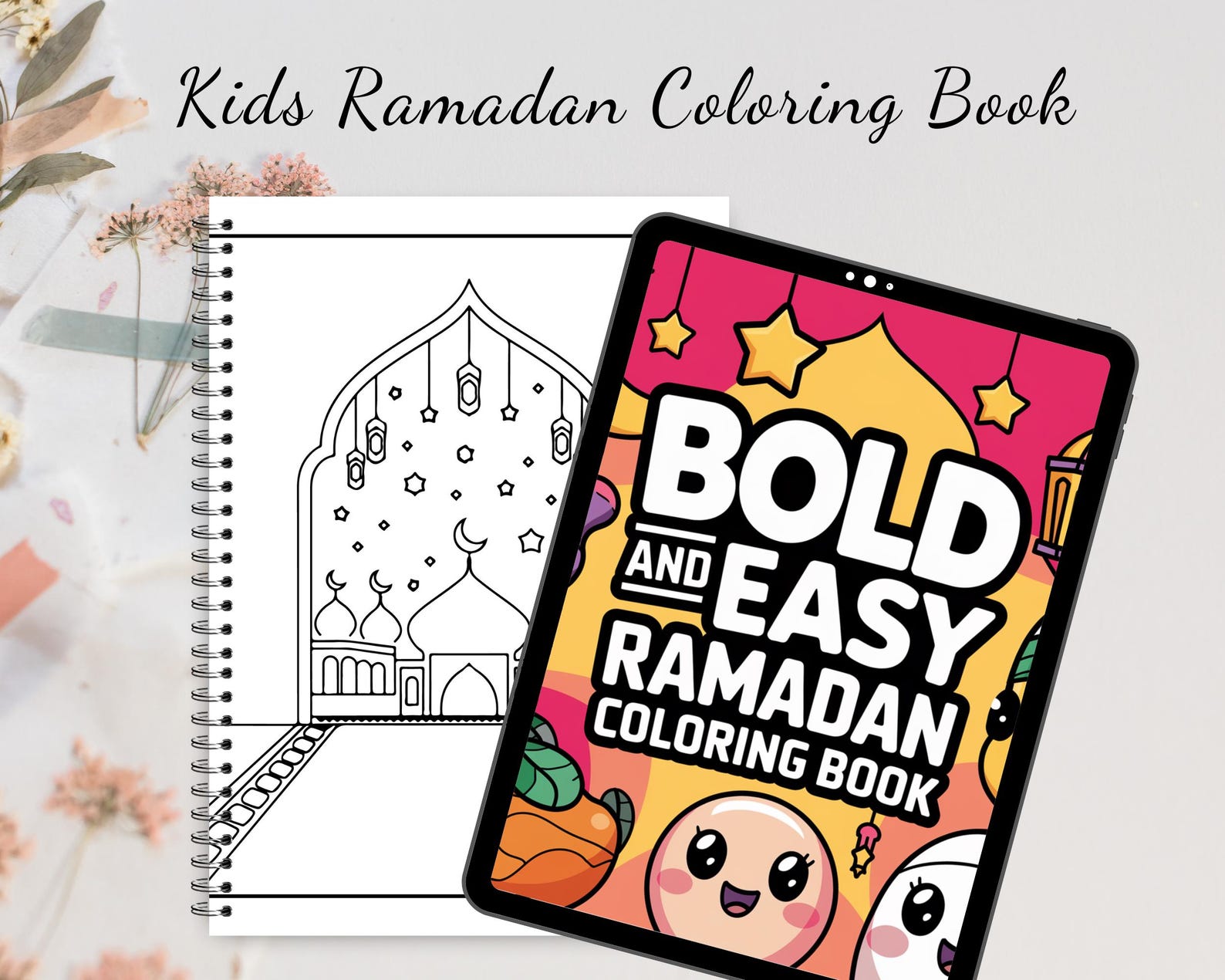 100 Page Kids Ramadan Activity Book Printable, Islamic Workbook With ...