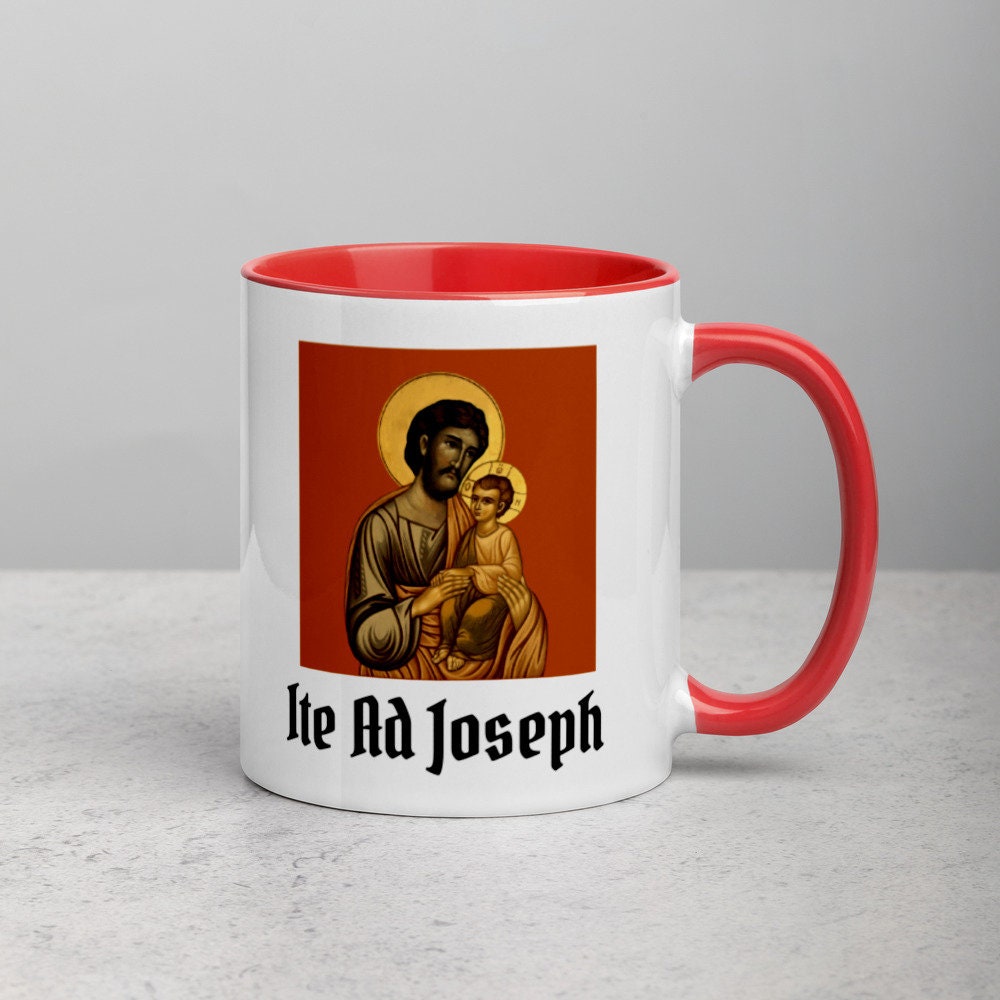 Saint Joseph Coffee Mug With Customizable Inside Color, Ite Ad Joseph ...