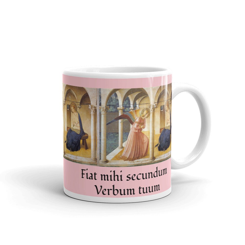 Annunciation Our Lady Mug "fiat Mihi Secundum Verbum Tuum" - Etsy UK
