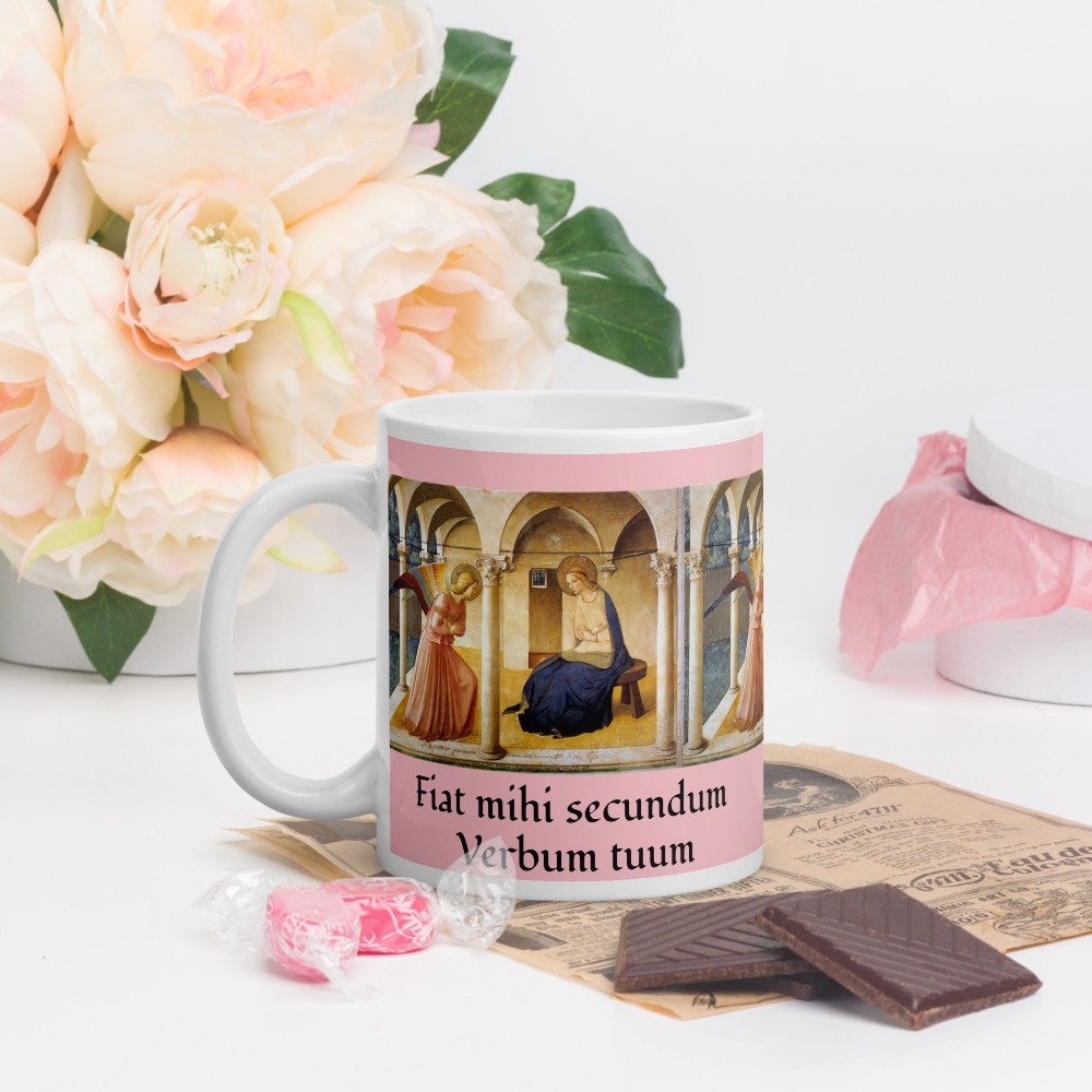 Annunciation Our Lady mug Fiat mihi secundum Verbum | Etsy