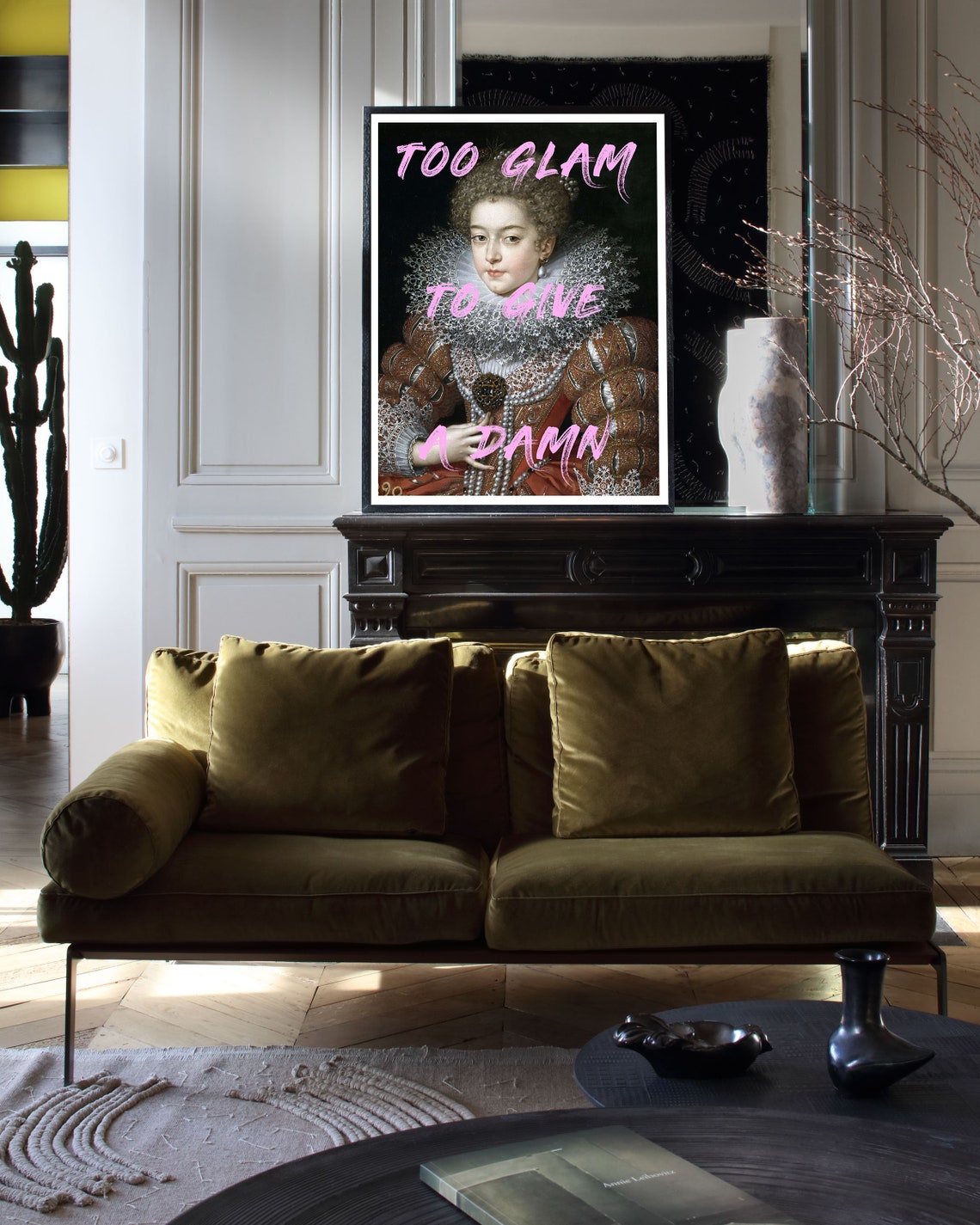 Too Glam to Give A Damn Print Altered Painting Feminist Art - Etsy