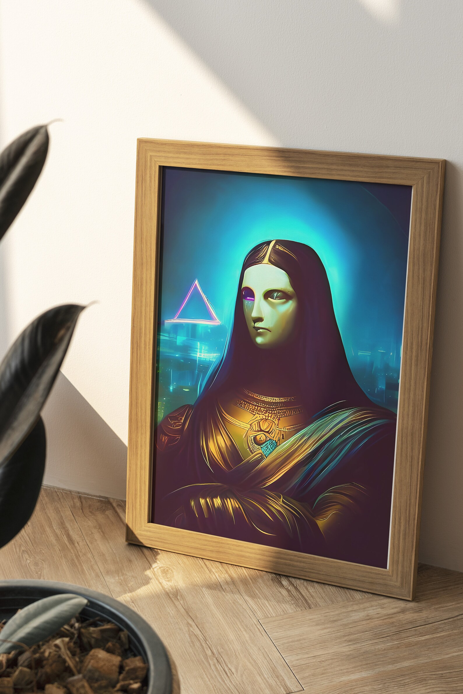 Mona Lisa AI Art Print Eclectic Wall Art Alter Art Print Alter Painting ...