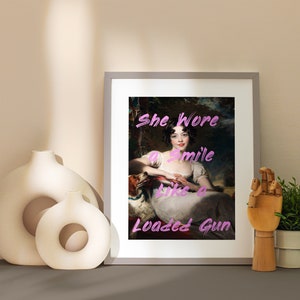 Lady Maria Gun Quote Print,altered Vintage Painting,feminist Quote ...