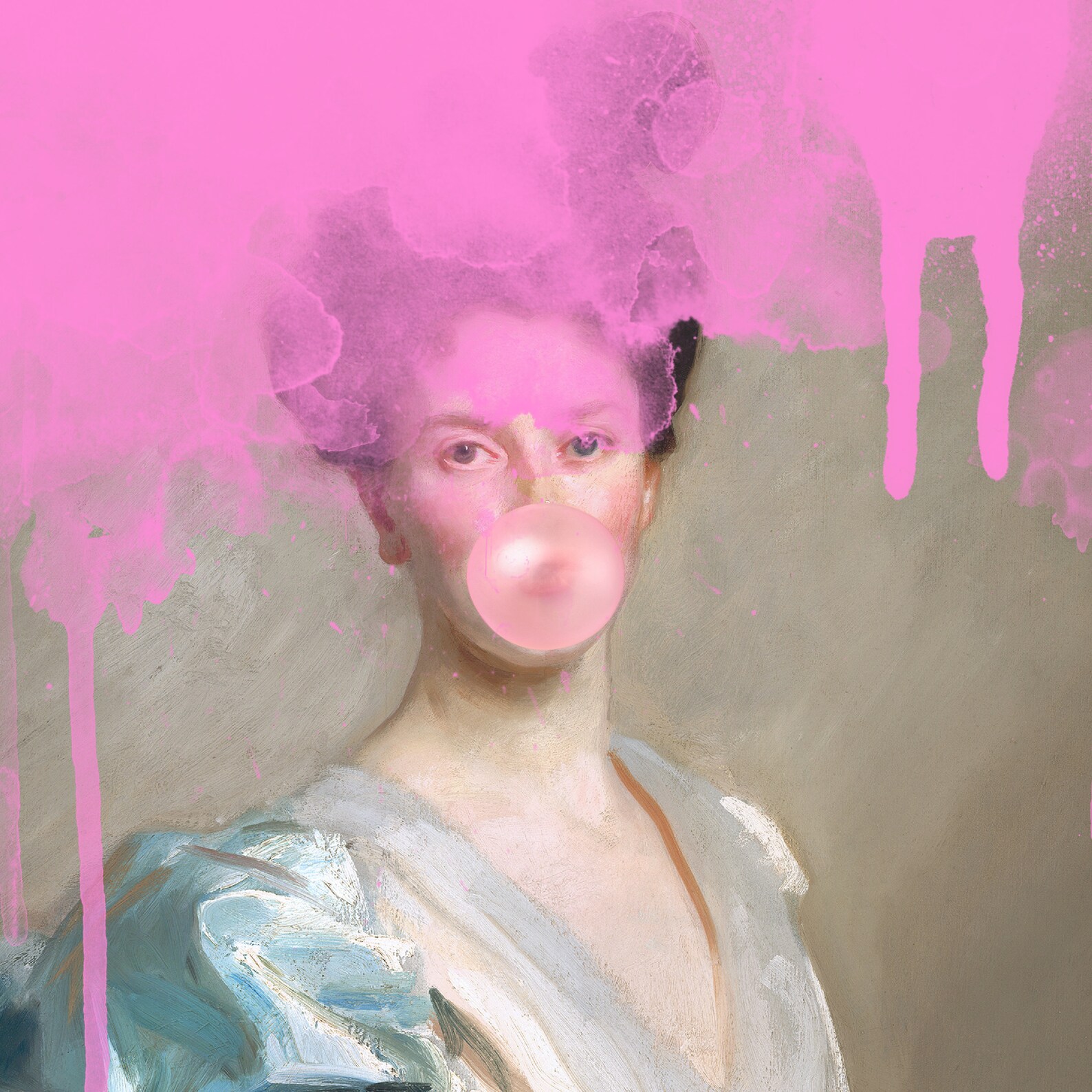 Lady Chamberlain Bubblegum Art Print Altered Art - Etsy