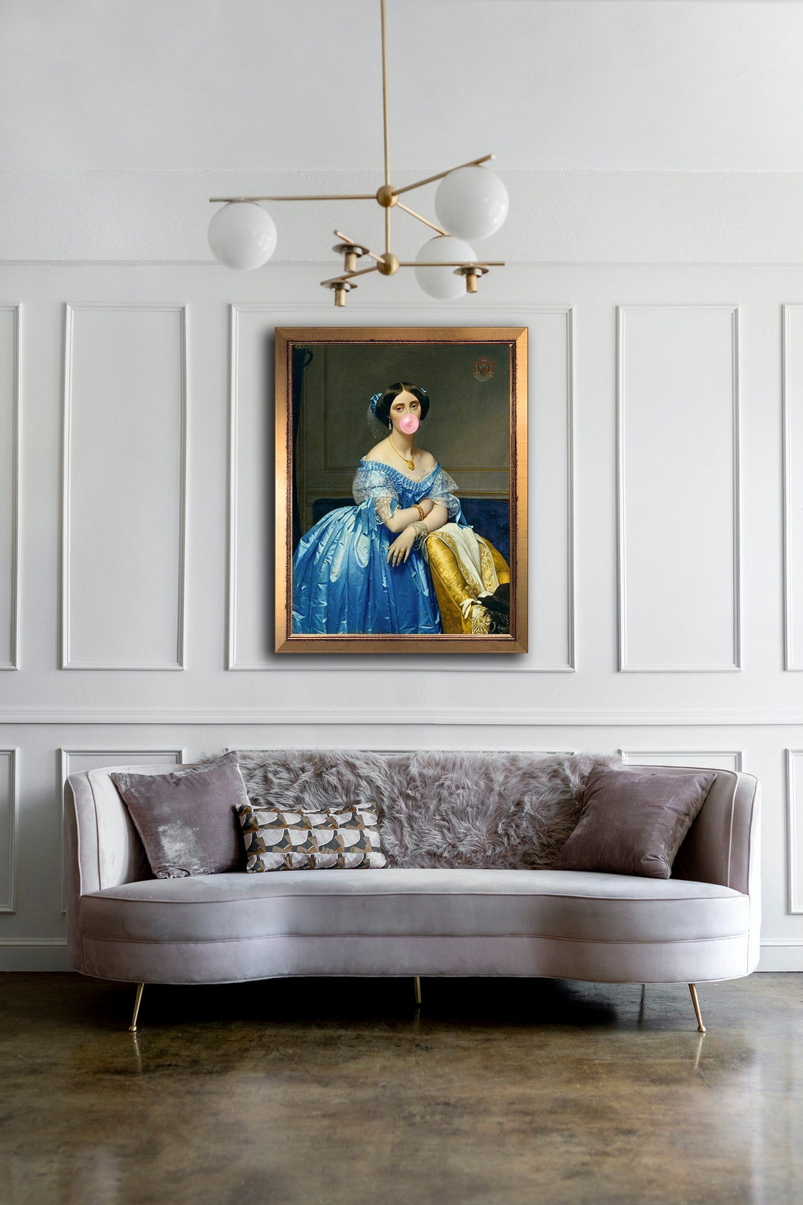 Princess Broglie Bubblegum Print,alter Vintage Painting,alter Art ...
