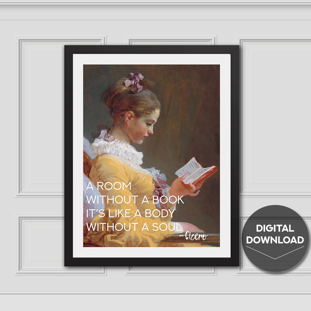 Young Girl Reading Print,altered Vintage Painting,reading Corner Wall ...