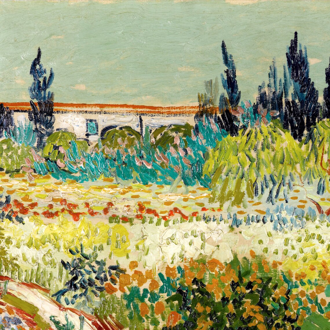Garden at Arles - Vincent Van Gogh Print,livingroom Art,entryway Art ...