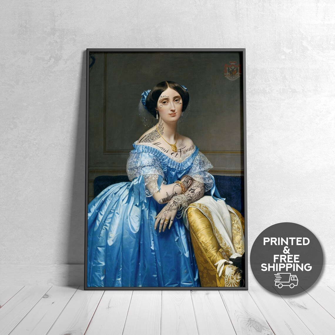 Princess De Broglie W/ Tattoos Print Alter Art Print Printed - Etsy
