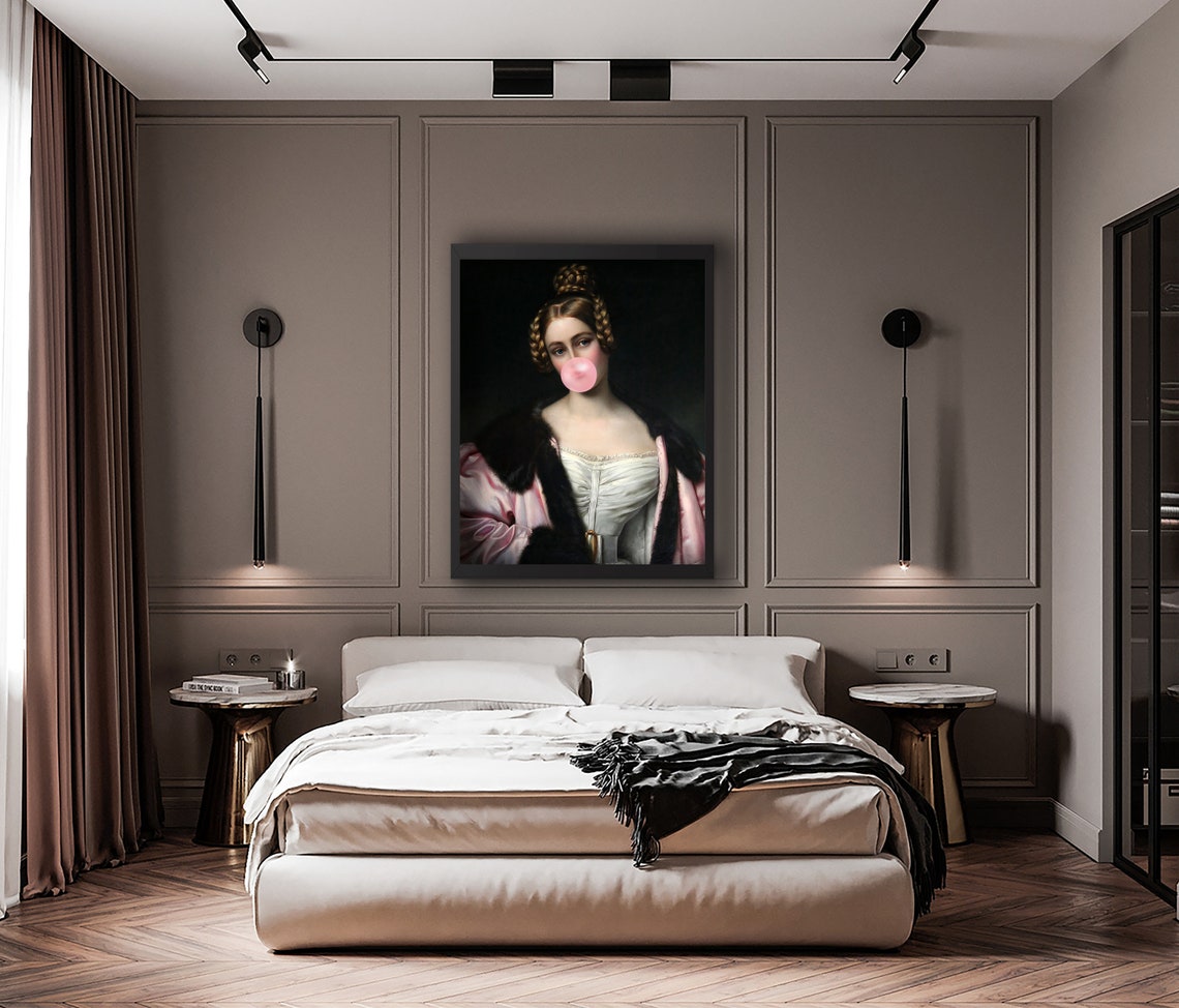 Caroline Von Holstein Bubble Gum Poster, Eclectic Wall Art, Alter Art ...