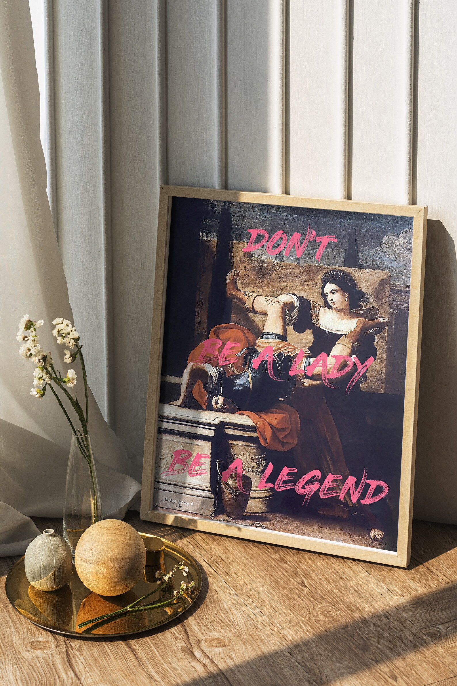 Don't Be a Lady Be a Legend Quote Print,printed Wall Art,fashion Print ...