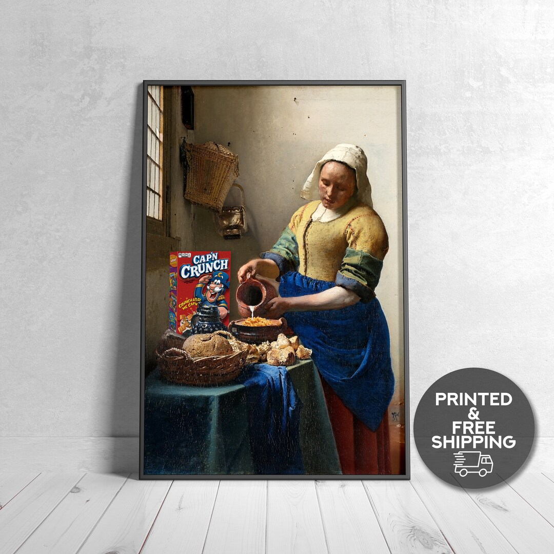 Milkmaid Cereals Print Eclectic Wall Art Alter Art Print Printed Wall ...