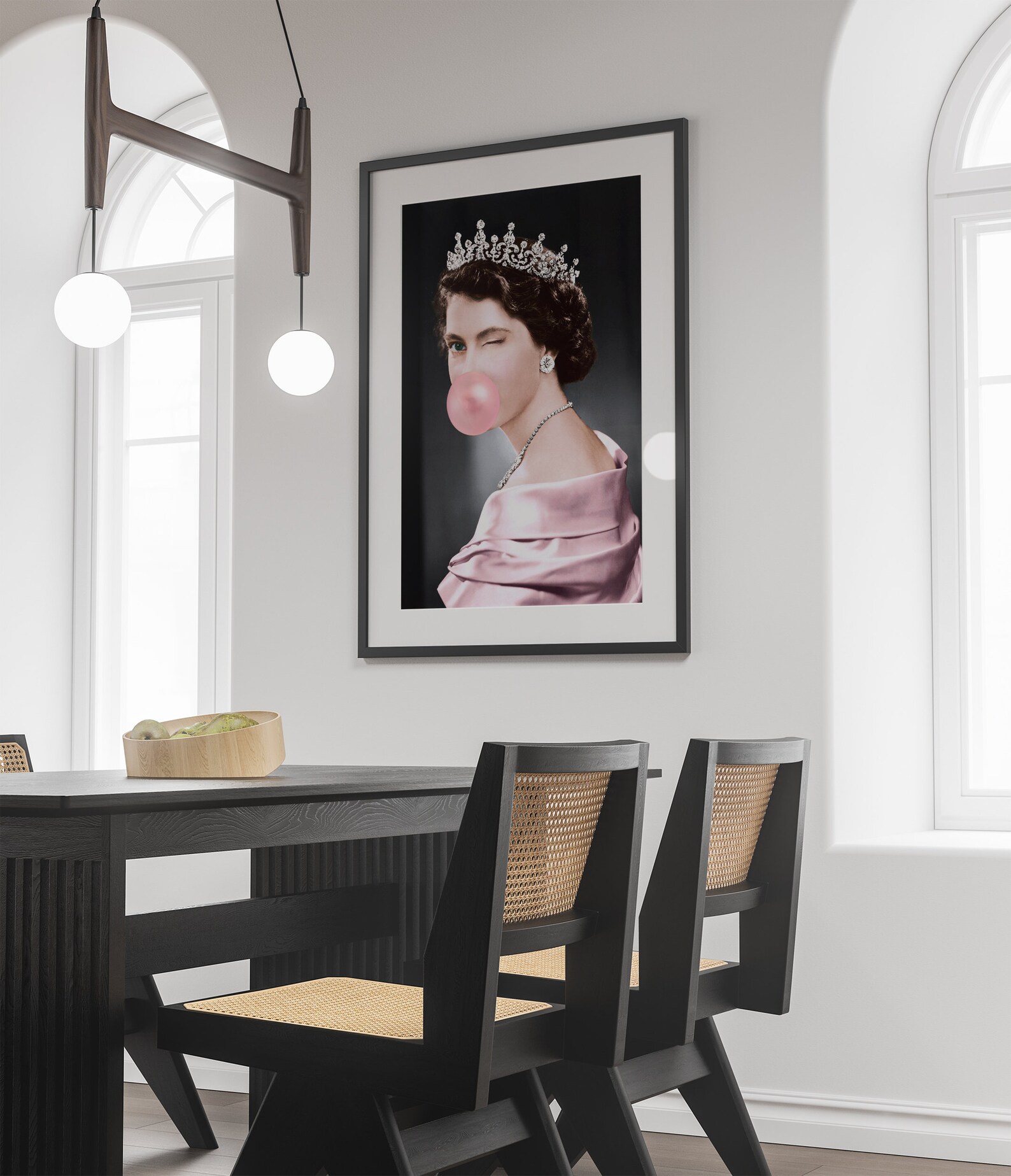 Queen Elizabeth II Print, Queen Elizabeth Wink,bubblegum Art,eclectic ...