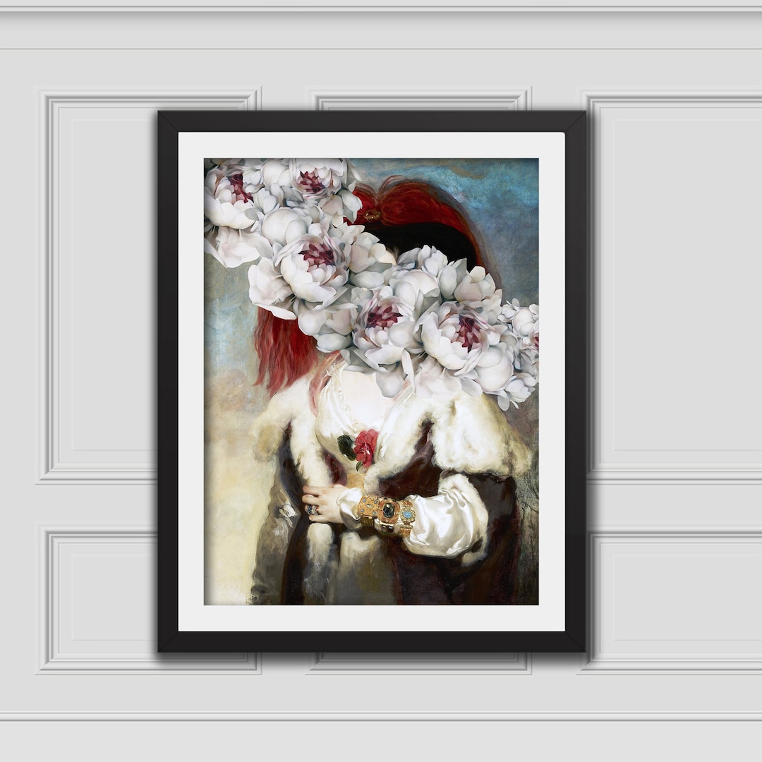 Lady Julia Surreal Flower Collage Alter Art Print Portrait,alter ...