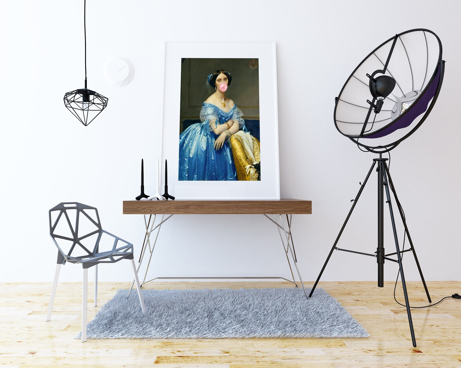 Princess Broglie Bubblegum Print,alter Vintage Painting,alter Art ...
