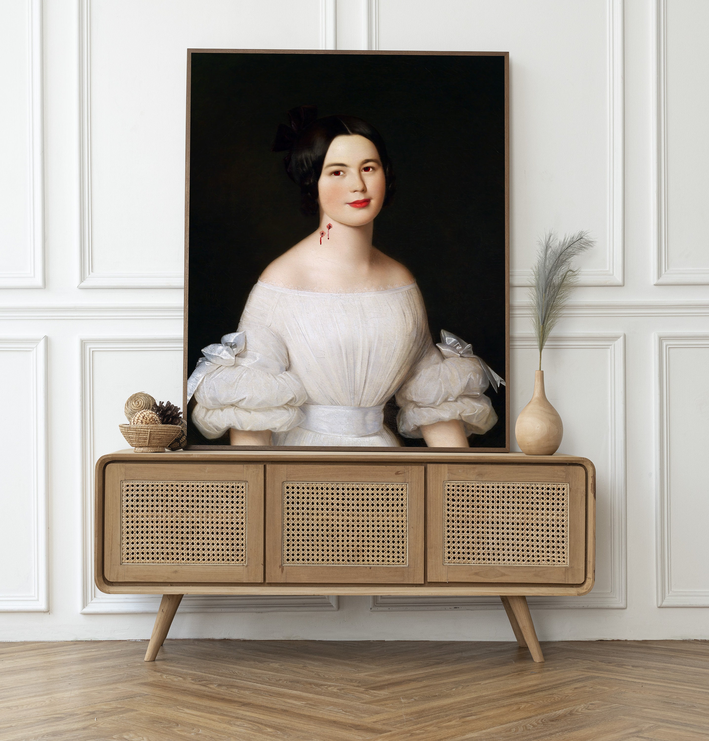 Vampire Bite Marks Dame Eclectic Wall Art Alter Art Print Printed Wall ...