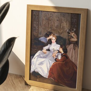 Fiancée Bubblegum Renaissance Portrait Print, Bubble Gum Wall Decor ...