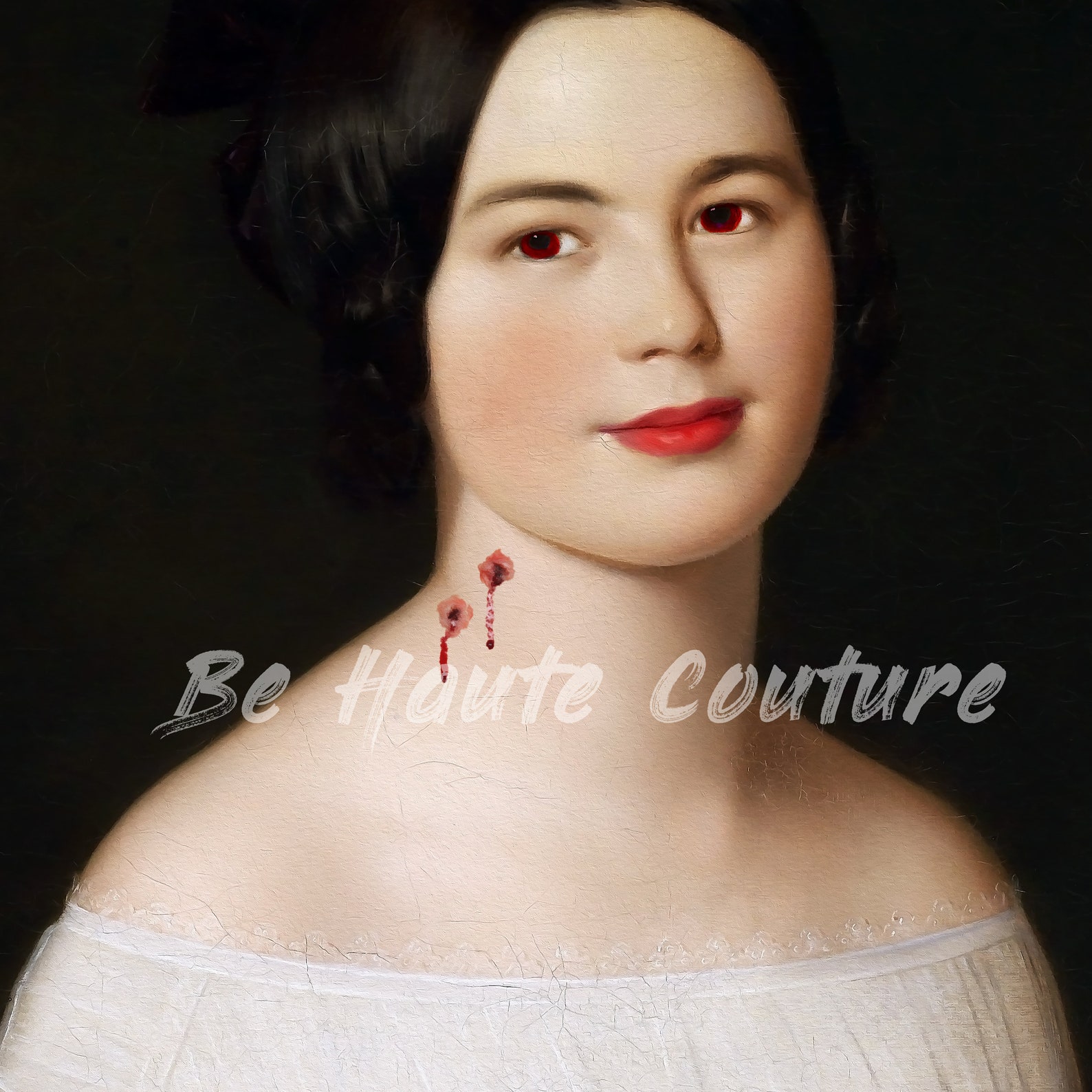 Vampire Bite Marks Dame Eclectic Wall Art Alter Art Print Printed Wall ...