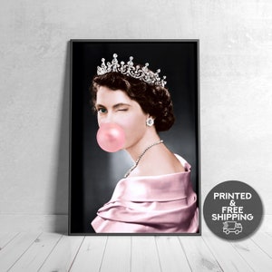 Queen Elizabeth II Print Altered Vintage Art Eclectic Wall Art Altered ...