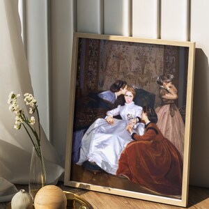 Fiancée Bubblegum Renaissance Portrait Print, Bubble Gum Wall Decor ...