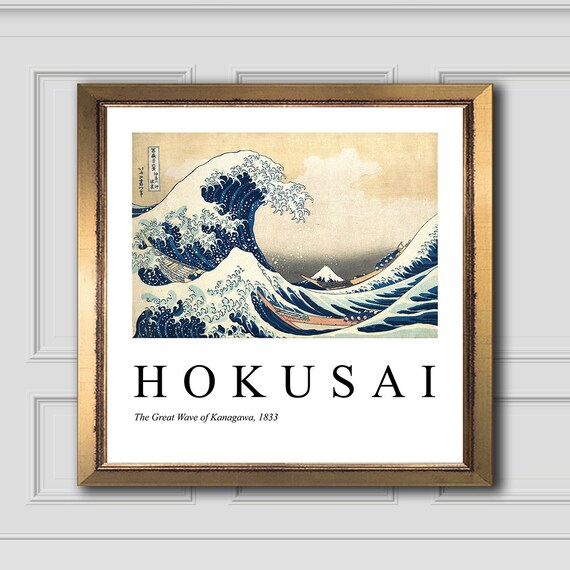 The Great Wave of Kanagawa Hokusai Printlivingroom | Etsy