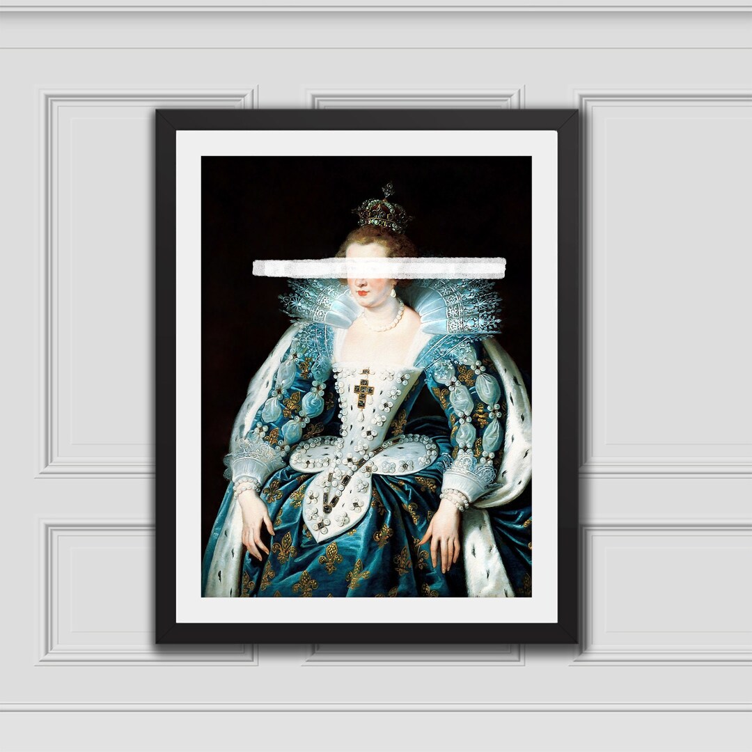 Queen Anne Paint Stripe Print, Rococo Vintage, Altered Art, Renaissance ...
