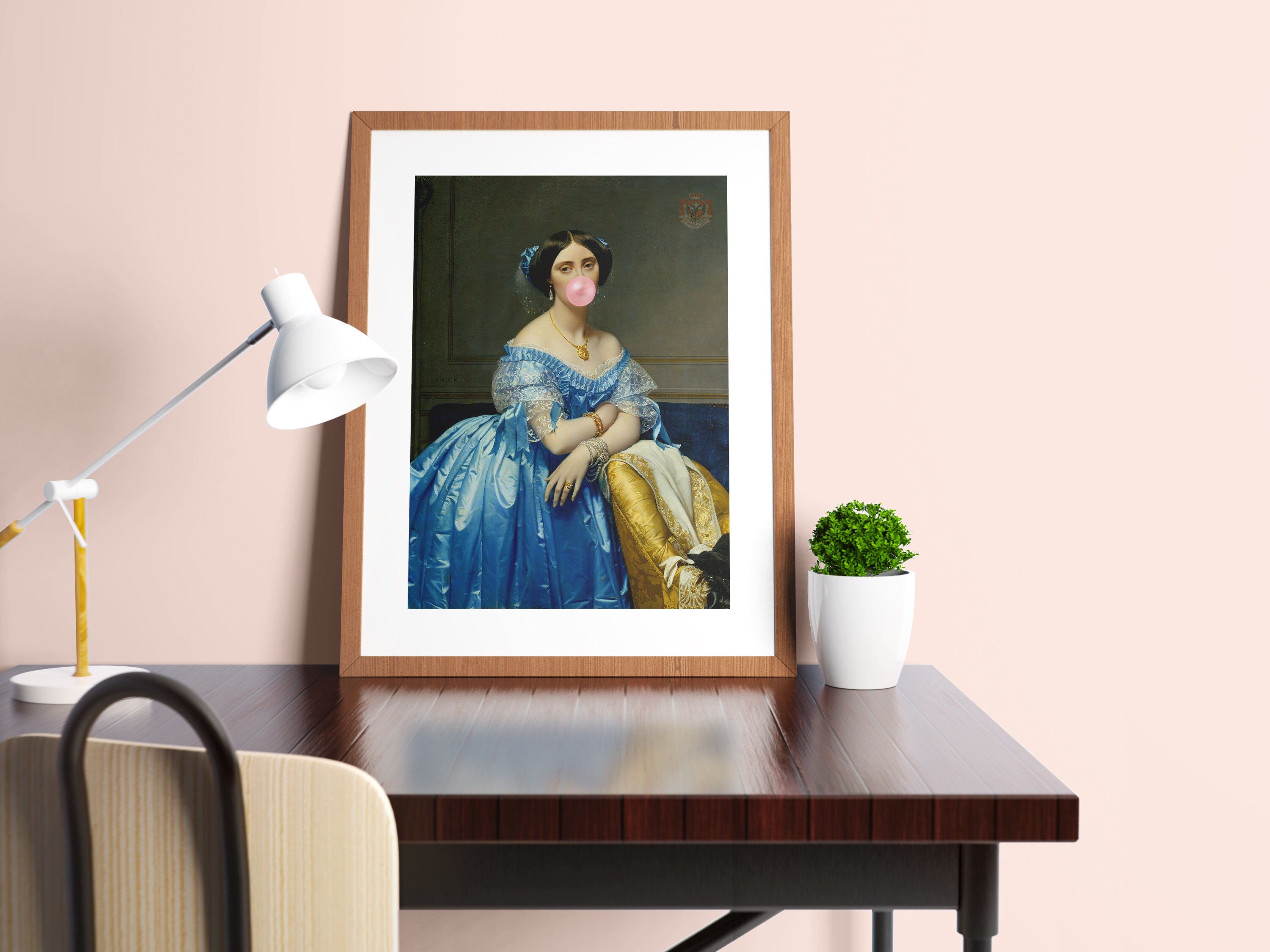 Princess Broglie Bubblegum Print,alter Vintage Painting,alter Art ...