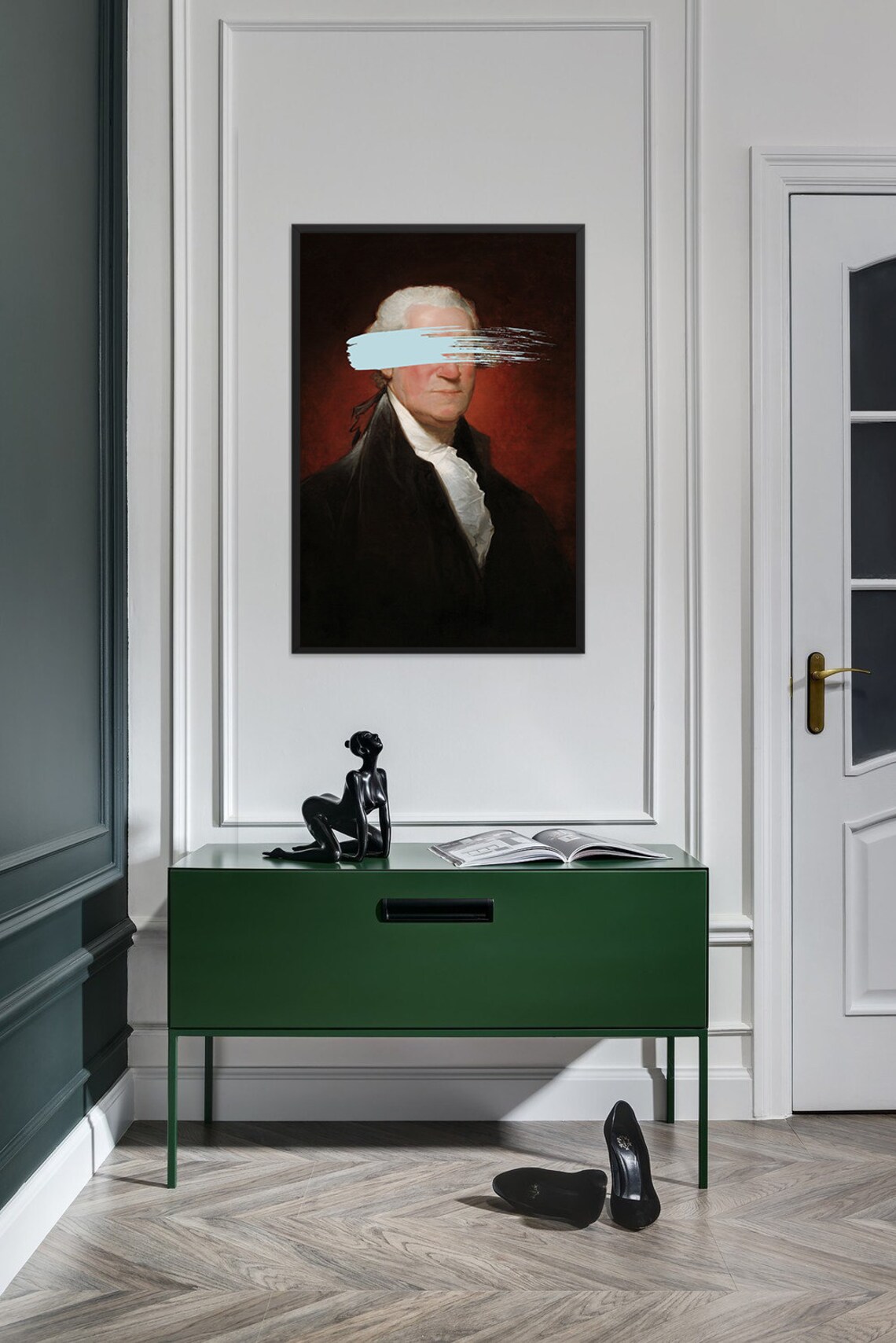 George Washington Blue Stroke Printaltered Vintage - Etsy