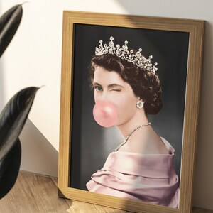 Queen Elizabeth II Print Altered Vintage Art Eclectic Wall Art Altered ...