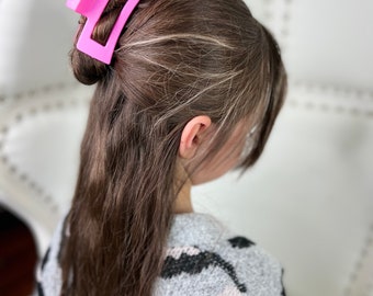Hot Pink Hair Clip - Etsy