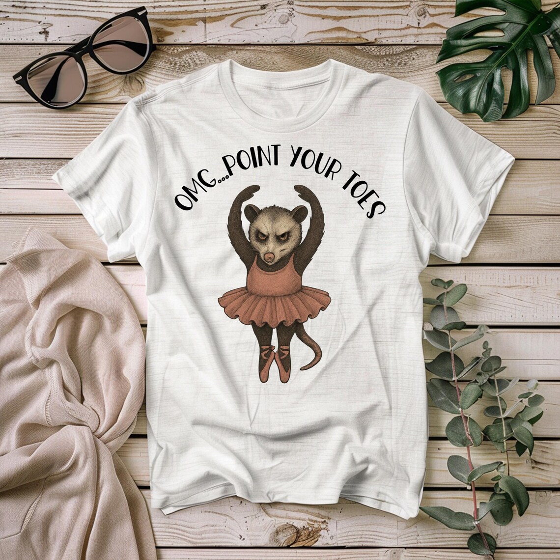OMG Pointe Your Toes Possum Art - Cute Dance Teacher Digital Download ...