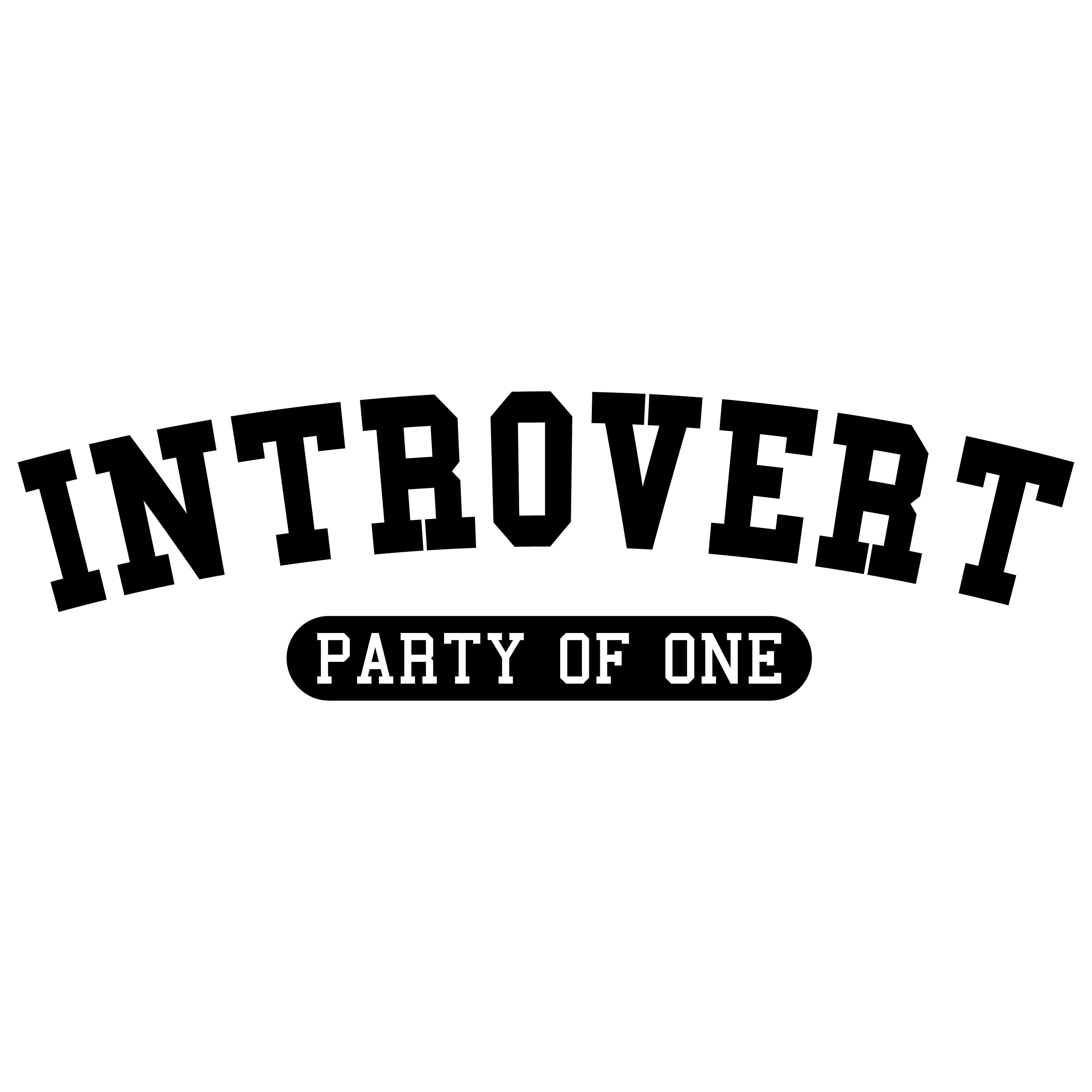 Introvert Party of One Collegiate SVG Digital Download - Etsy