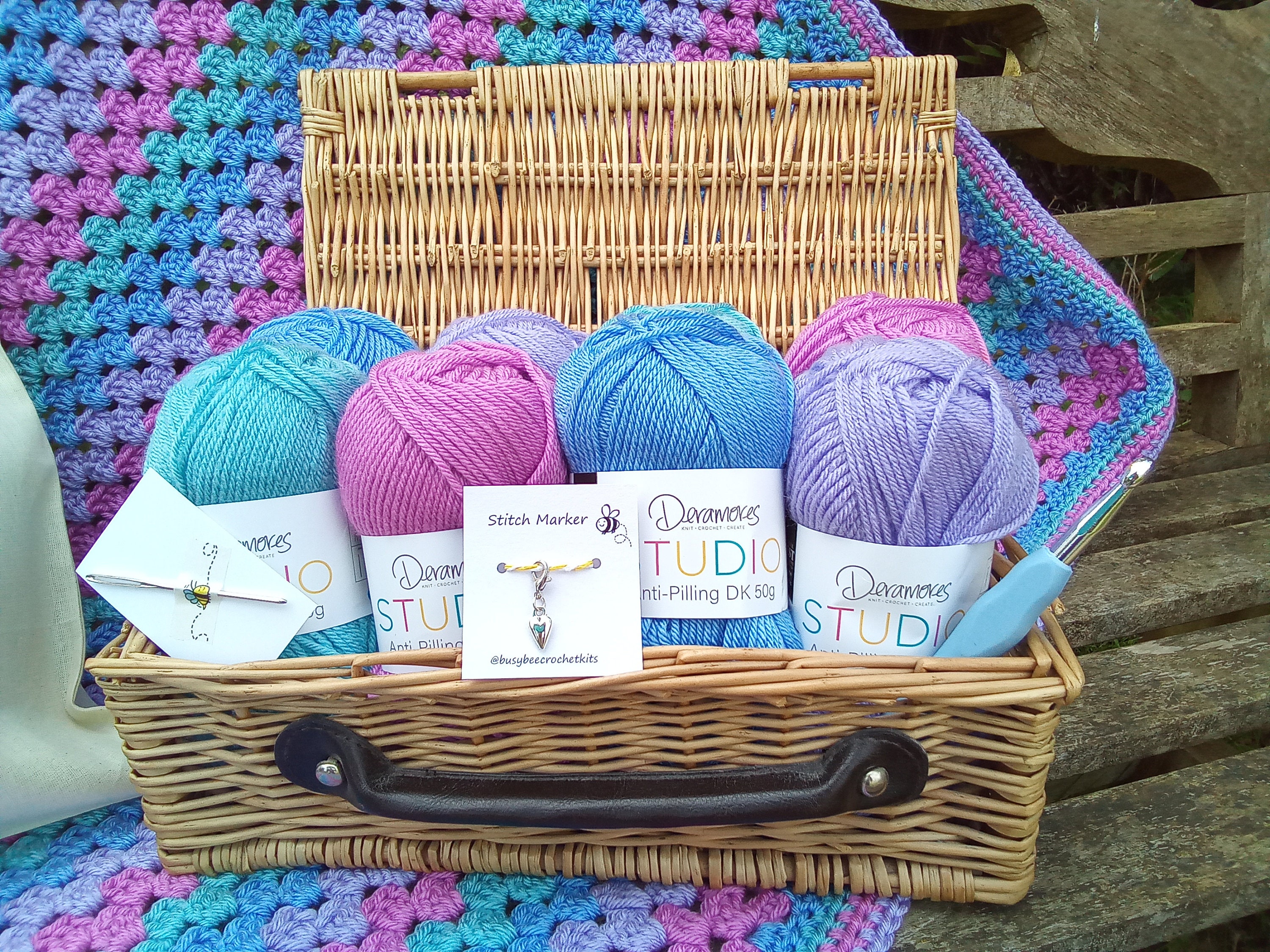 Complete blanket crochet kit perfect gift for crocheter | Etsy