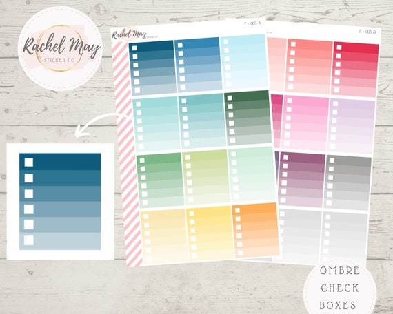 Papercraft daily duo 7x9 check box stickers to do list checkboxes daily ...