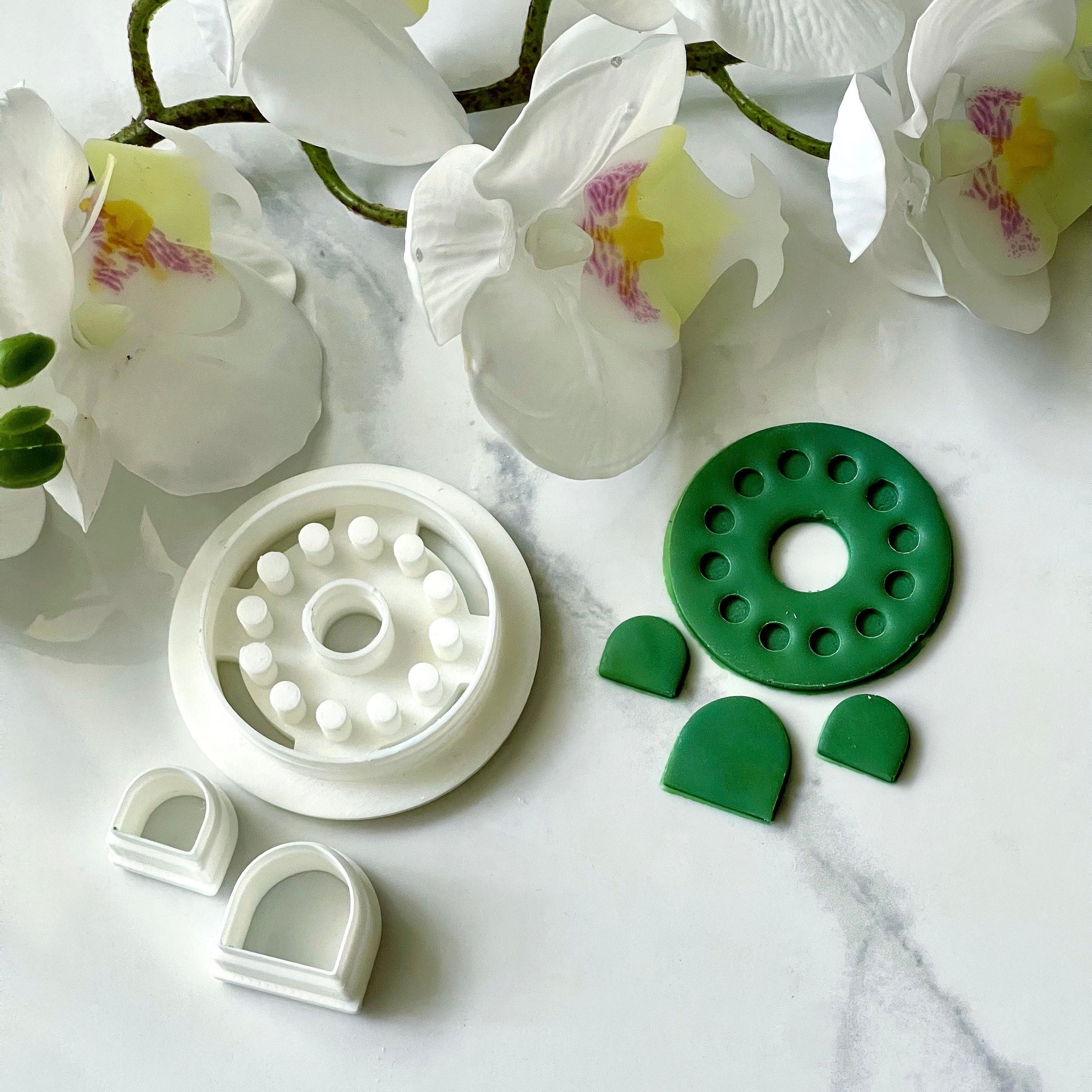 Embossed Dots Jhumka Polymer Clay Cutter 3 Piece Set - Etsy