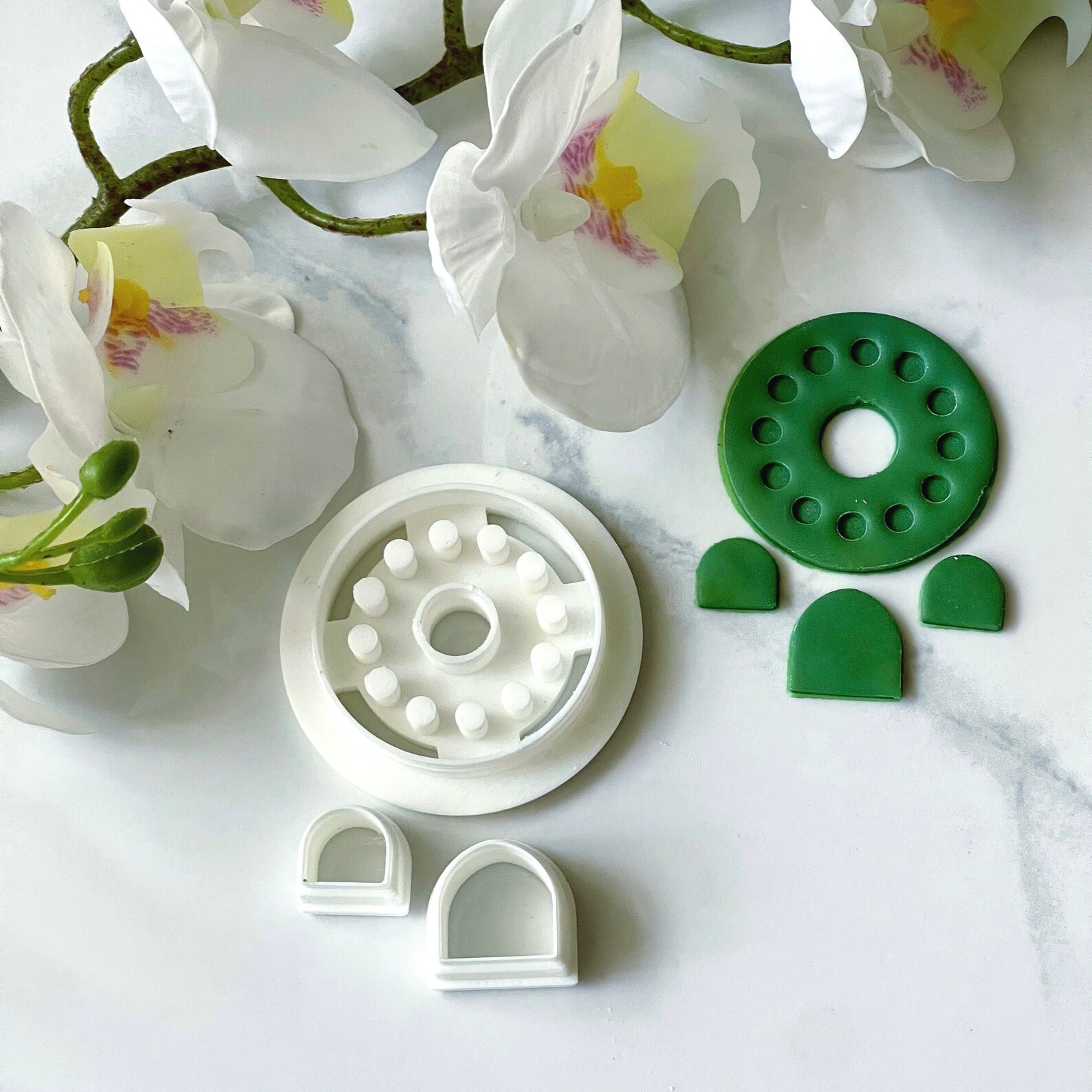 Embossed Dots Jhumka Polymer Clay Cutter 3 Piece Set - Etsy