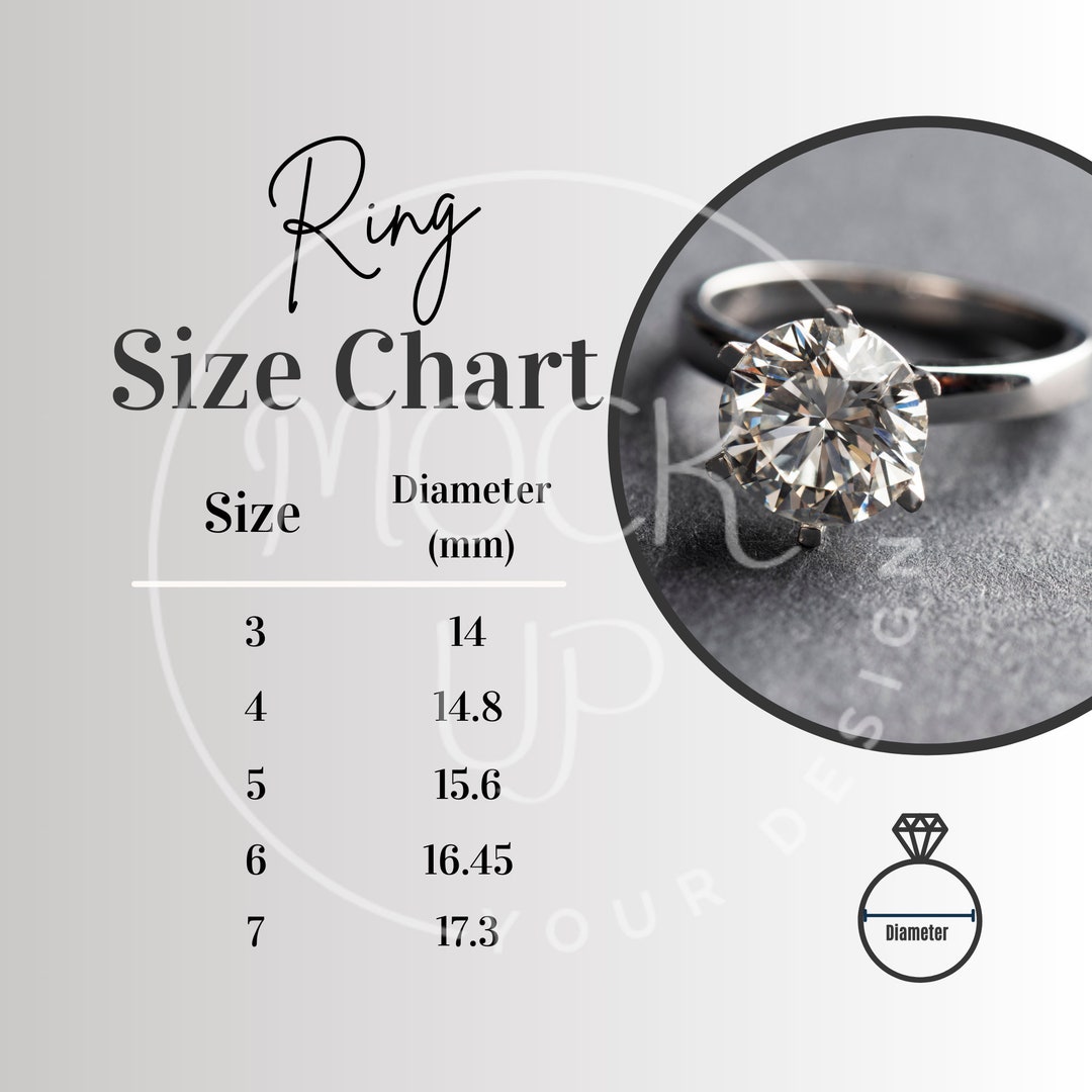 Ring Size Chart Diamond Ring Sizer Ring Size Finder Ring Size Measure ...