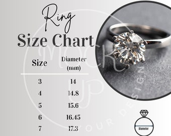 Ring Size Chart, International Ring Size Chart Digital Download ...