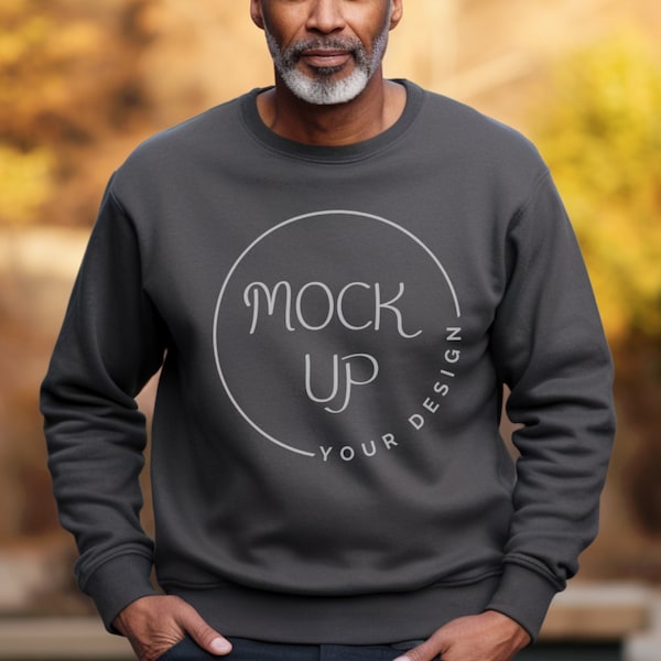 Mens Graphite Heather Gildan Mockup - Etsy