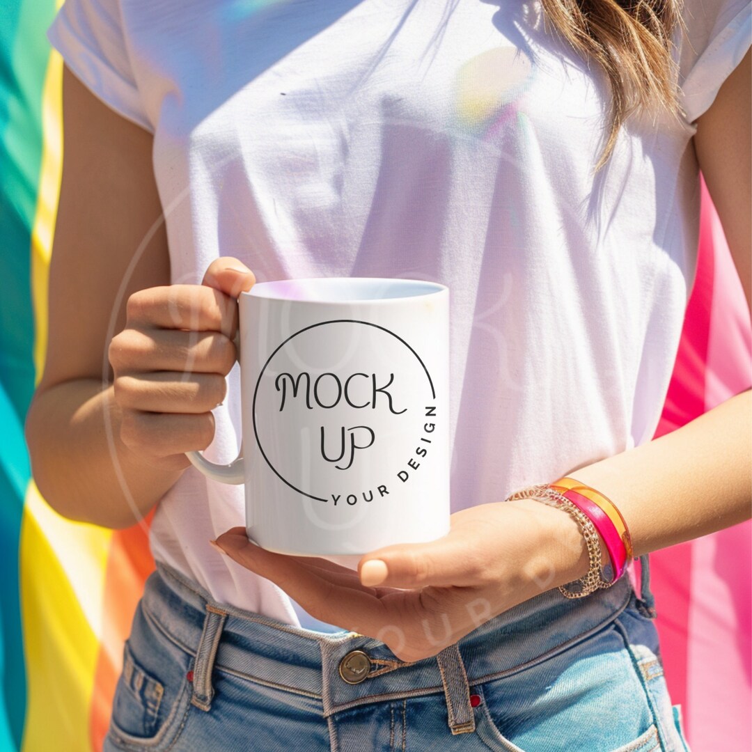 Pride Mug Mockup: Rainbow Coffee Cup, LGBT Ally (digital Download) - Etsy