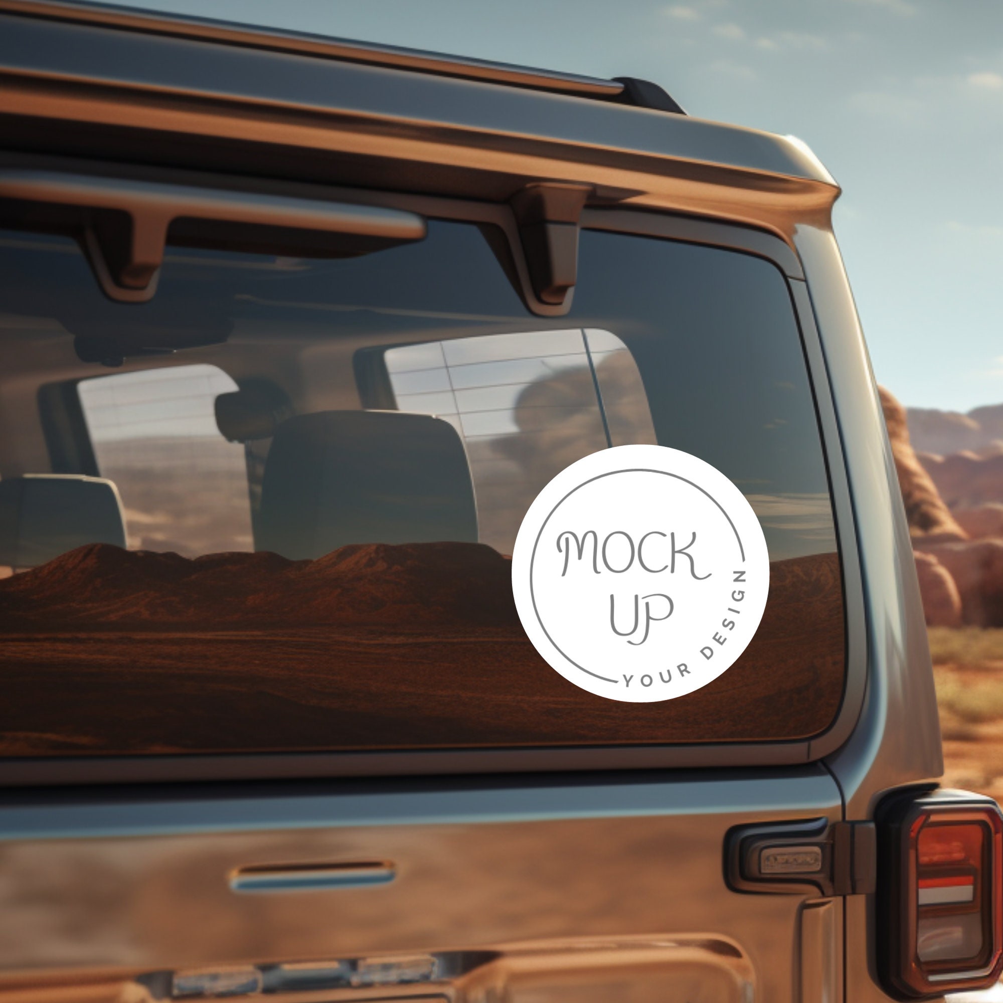 Car Sticker Mockup Car Sticker Mock up Car Window Mockup Jeep - Etsy