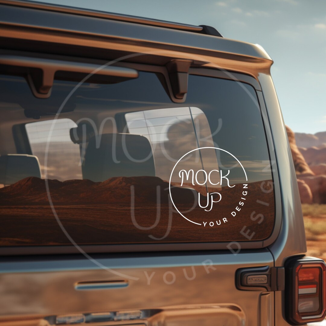 Car Sticker Mockup Car Sticker Mock up Car Window Mockup Jeep Mockup ...