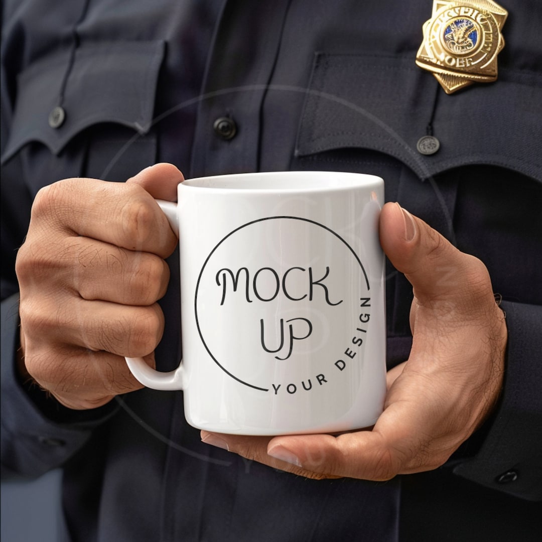 Police Officer Mug Mockup: Coffee Cup Design (digital Download) - Etsy