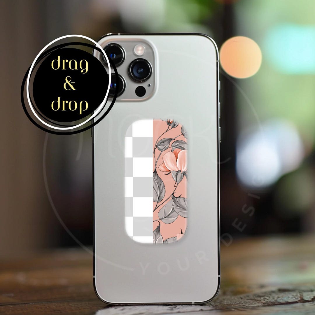 Phone Grip Mockup: Click-on Template, Phone Stand (digital Download) - Etsy