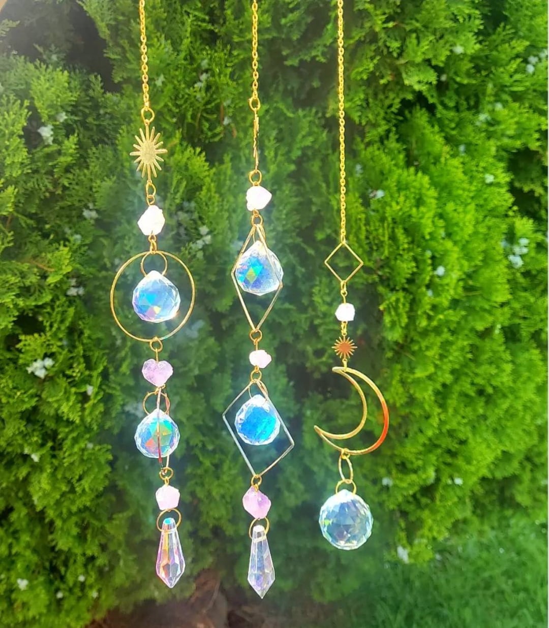 Amethyst Crystal Suncatchers Meditation Positive Energy - Etsy